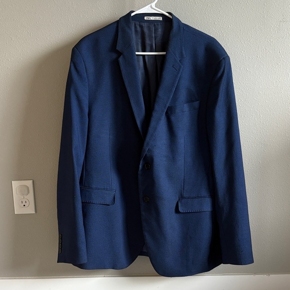 H&M | Suits & Blazers | Zara Deep Blue Mens Blazer | Poshmark